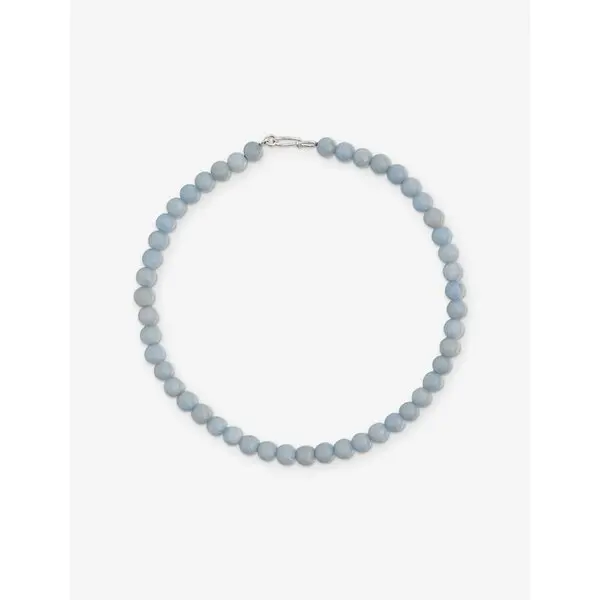 ANNIKA INEZ Classic Sphere Bead Sterling-silver Angelite Necklace - Silv/ang