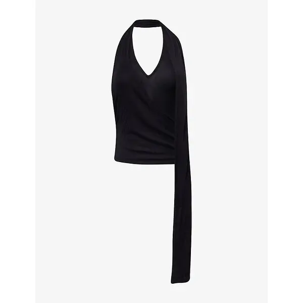 BELLE ANNA Halterneck Wool-blend Top