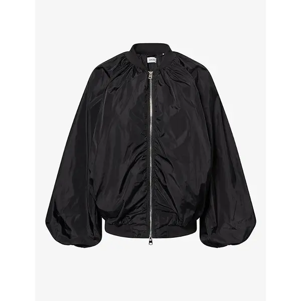 AGOLDE Raffi Balloon Sleeve Bomber Jacket - Black