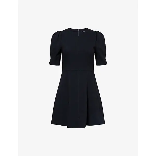 ME+EM Puff Sleeve Fit And Flare Mini Dress