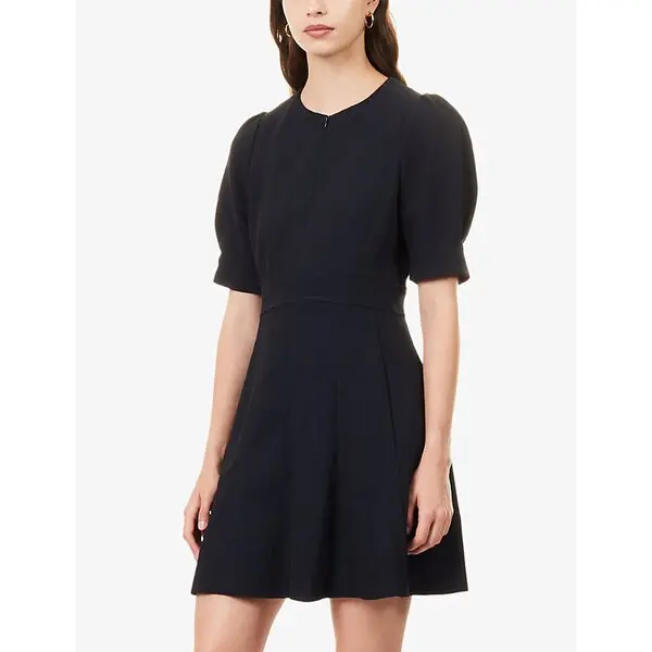 ME+EM Puff Sleeve Fit And Flare Mini Dress