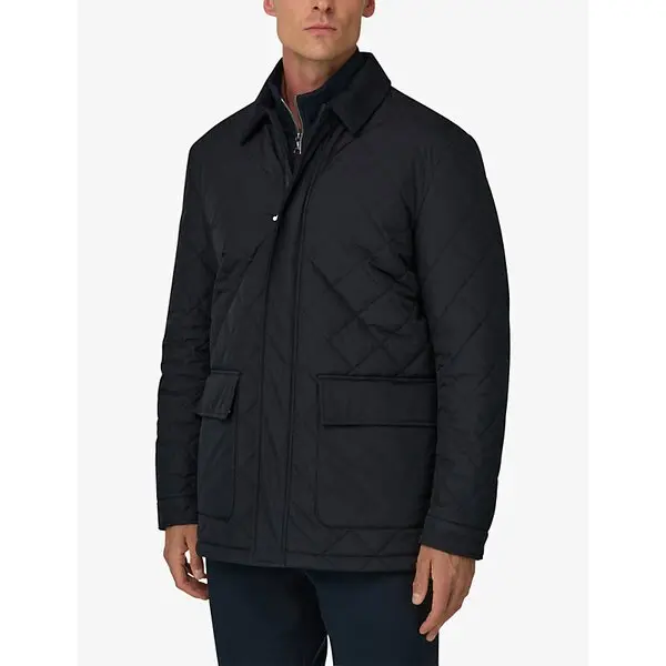 Boggi Milano Padded Woven Peacoat