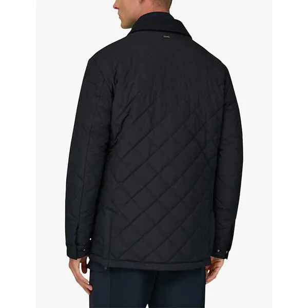 Boggi Milano Padded Woven Peacoat