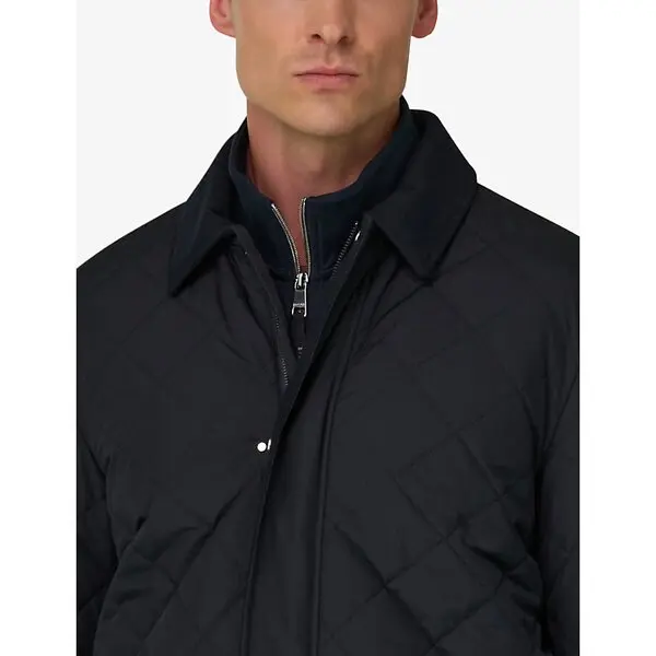 Boggi Milano Padded Woven Peacoat