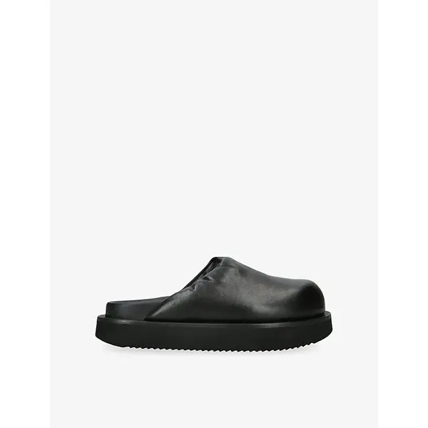 Rick Owens Padded Leather Mules - Black