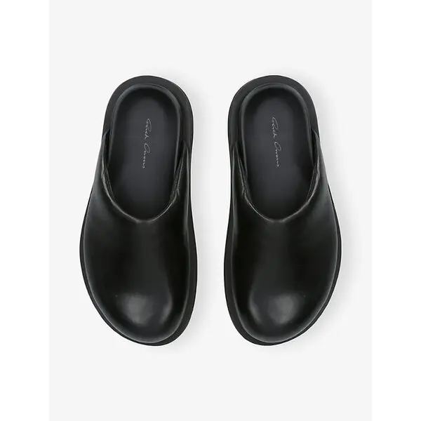 Rick Owens Padded Leather Mules - Black