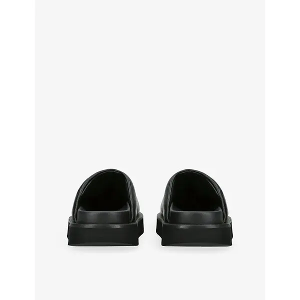 Rick Owens Padded Leather Mules - Black