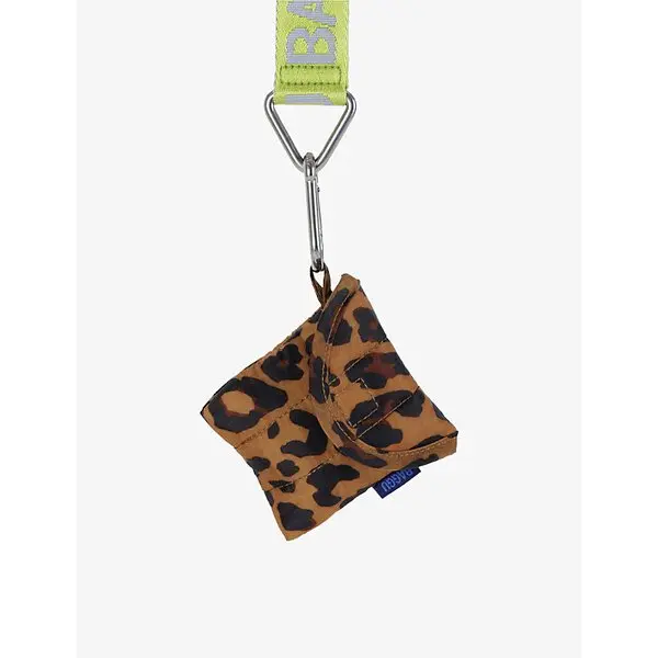 Baggu Puffy Leopard-print Woven Earbuds Case