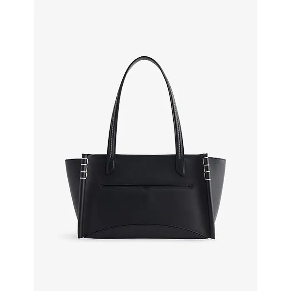 JW Anderson Elongated Loafer Cabas Leather Tote Bag - Black