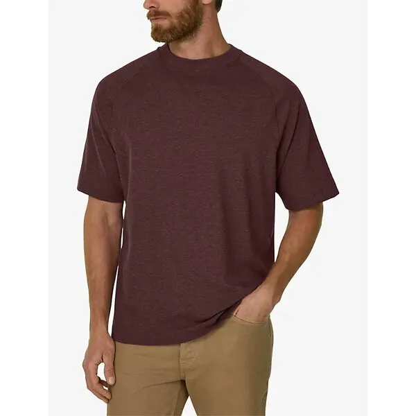 Boggi Milano Mélange B Tech Piqué-cotton T-shirt - Dark Orange