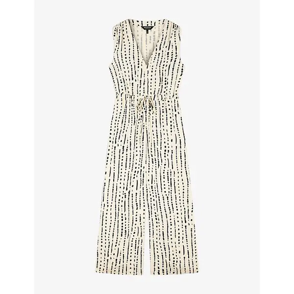 Whistles Patterned Wide-leg Woven Jumpsuit