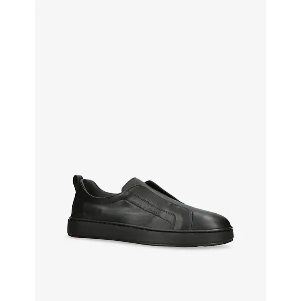 Santoni Victory Unlined Leather Trainers