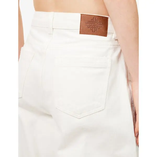 THE COUTURE CLUB Barrel-leg Cotton Denim Jeans
