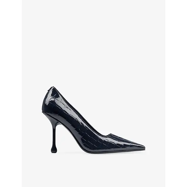 JIMMY CHOO Ixia 95 Croc-embossed Leather Pumps