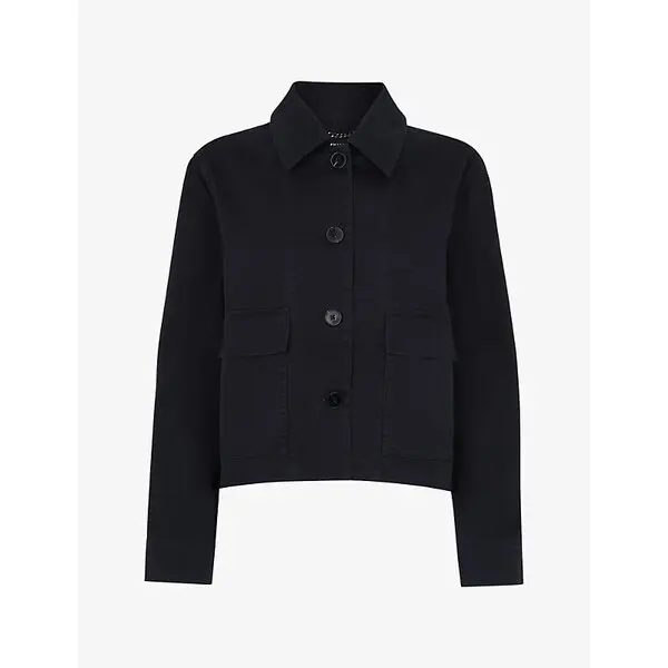 Whistles Marie Boxy Fit Cotton Jacket