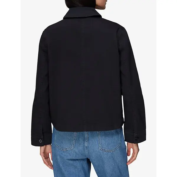 Whistles Marie Boxy Fit Cotton Jacket