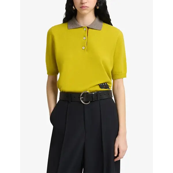 Marni Contrast Collar Cashmere Shirt