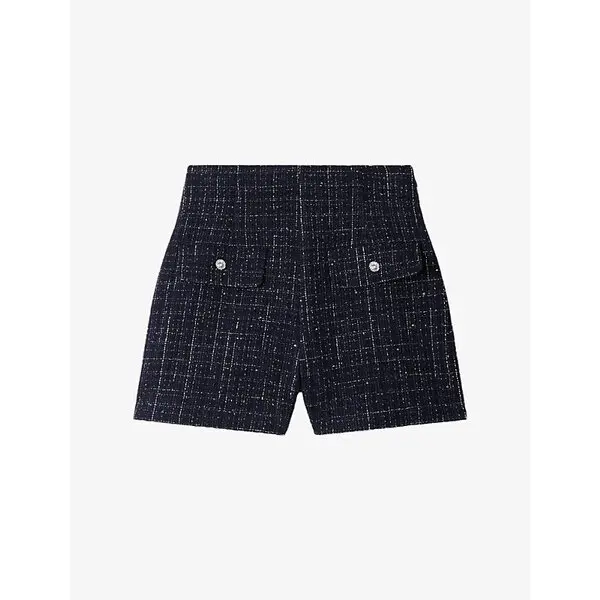 Sandro Decorative High-rise Tweed Shorts