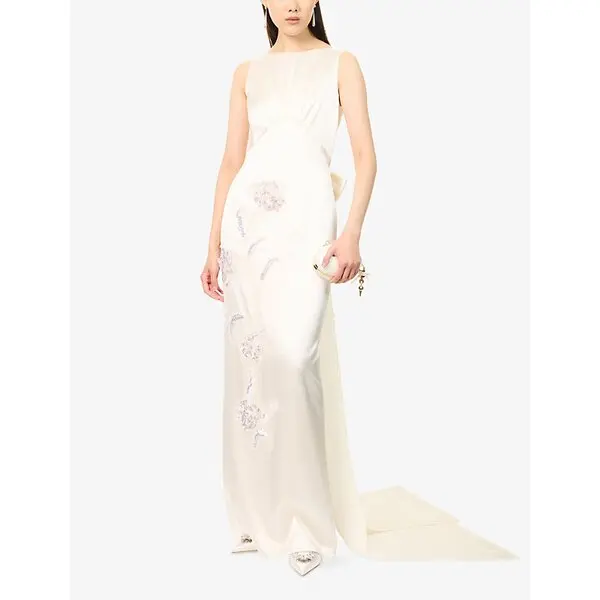 Huishan Zhang Rosa Floral-embellished Gown
