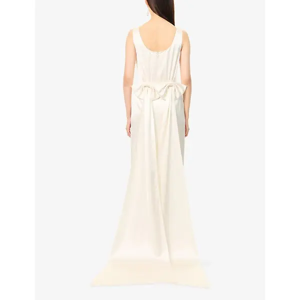 Huishan Zhang Rosa Floral-embellished Gown