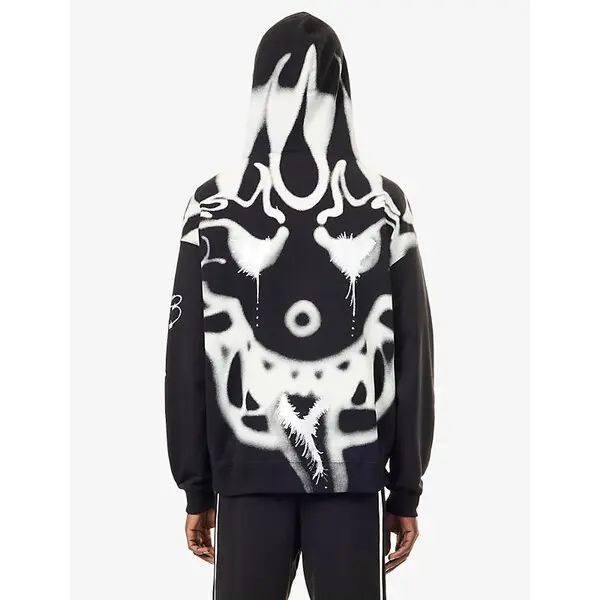 ADIDAS Y-3 Graphic-print Zip-up Cotton Hoody