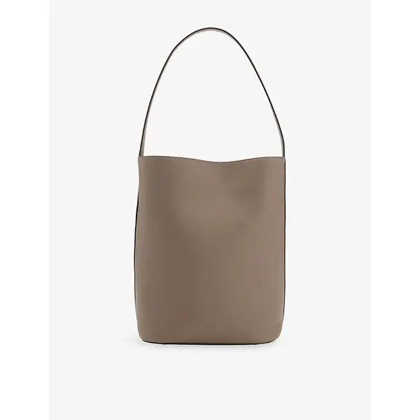 BOSS Buckle-detail Leather Bucket Bag