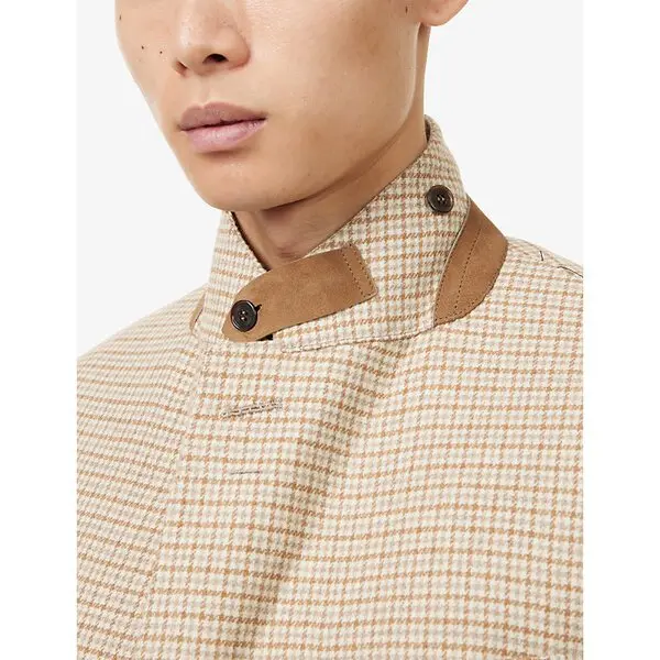 Dunhill Houndstooth Single-breasted Wool Jacket