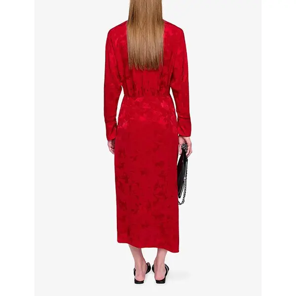 Zadig&Voltaire Rouna Jacquard-print Silk Midi Dress