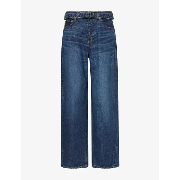 Sacai Barrel-leg High-rise Denim Jeans