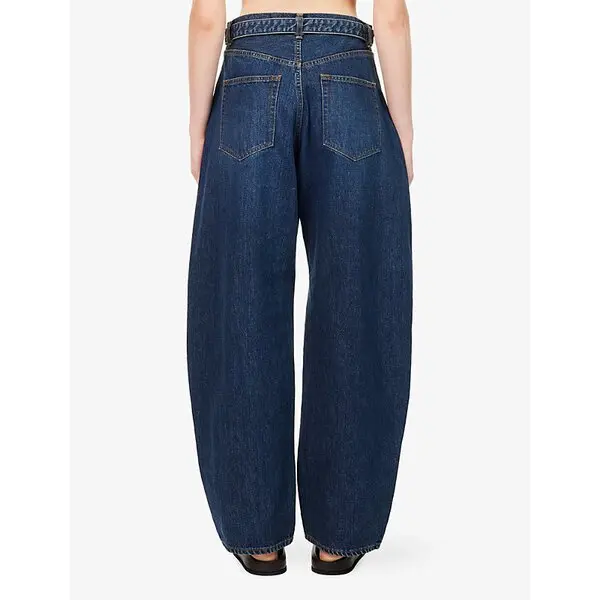Sacai Barrel-leg High-rise Denim Jeans
