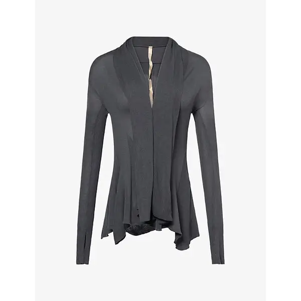 OUDE WAAG Ribbed Knitted Cardigan With Fishtail Hem