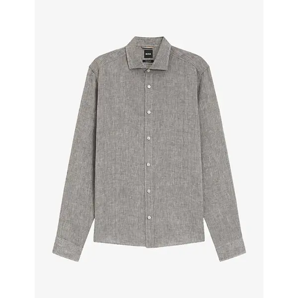 BOSS Regular-fit Long-sleeve Linen Shirt