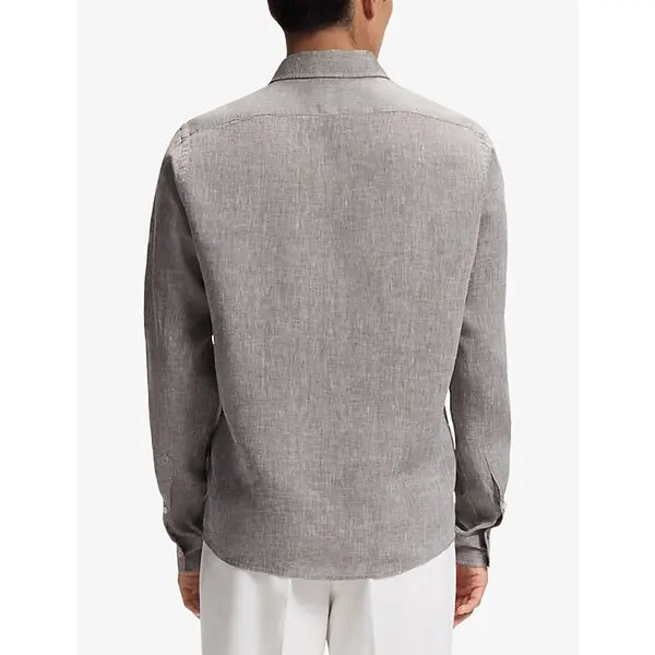 BOSS Regular-fit Long-sleeve Linen Shirt