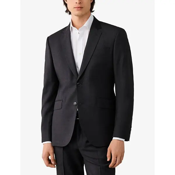 HACKETT Tailored Single-breasted Wool Blazer