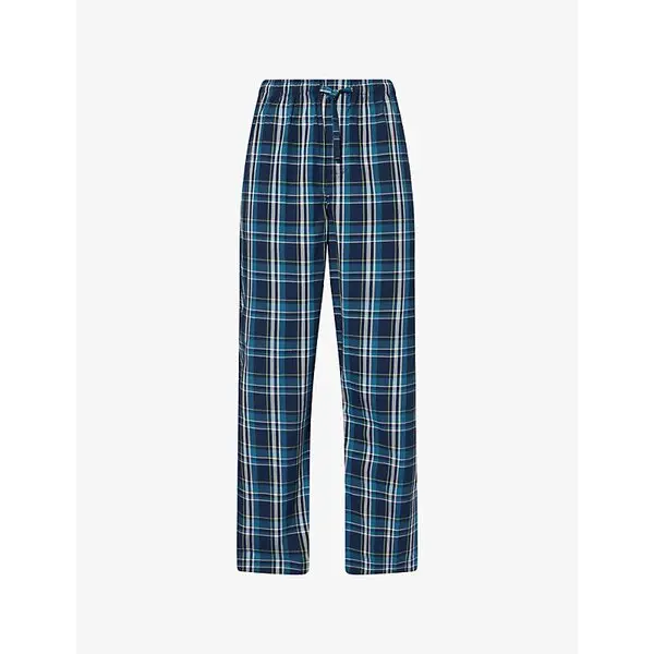 Derek Rose Barker Check Cotton Lounge Trousers