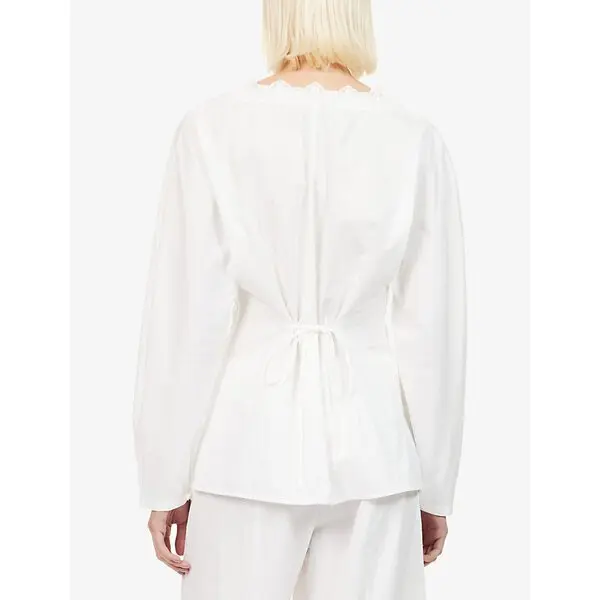 Dissh Lucette Lace-trim Cotton Top