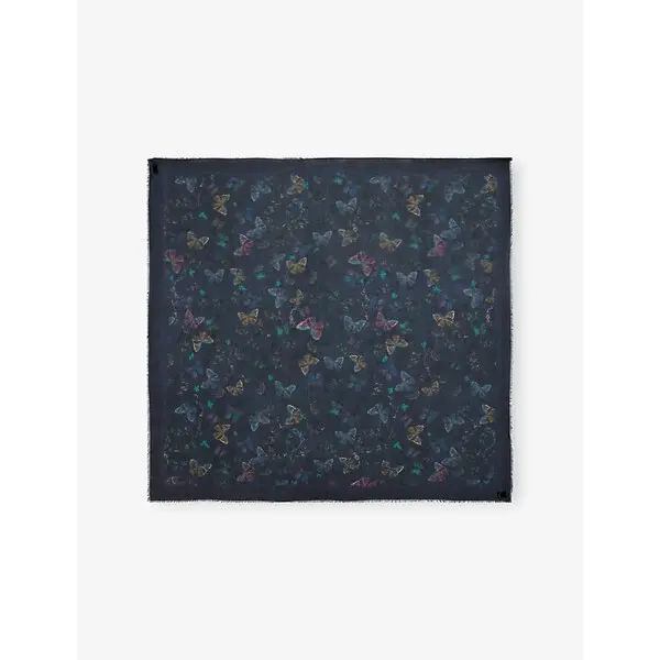 Zadig&Voltaire Kerry Butterfly-print Woven Scarf