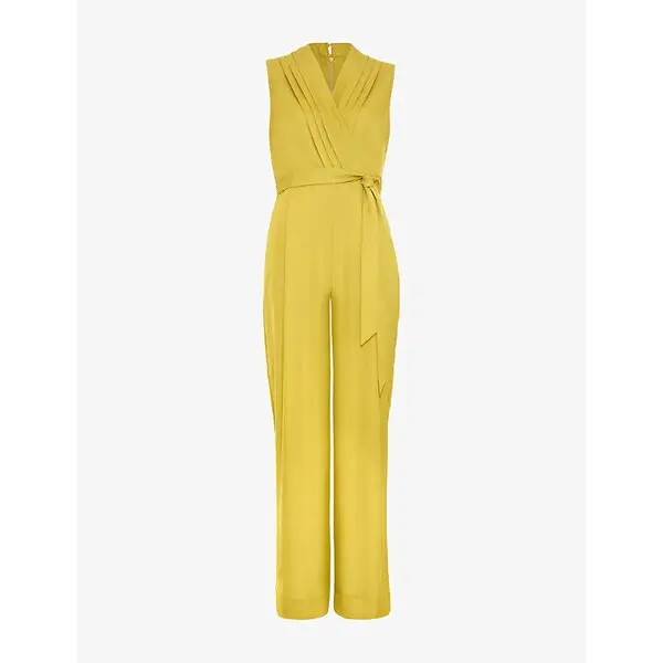 PHASE EIGHT Taylor Satin-twill Jumpsuit - Yellow