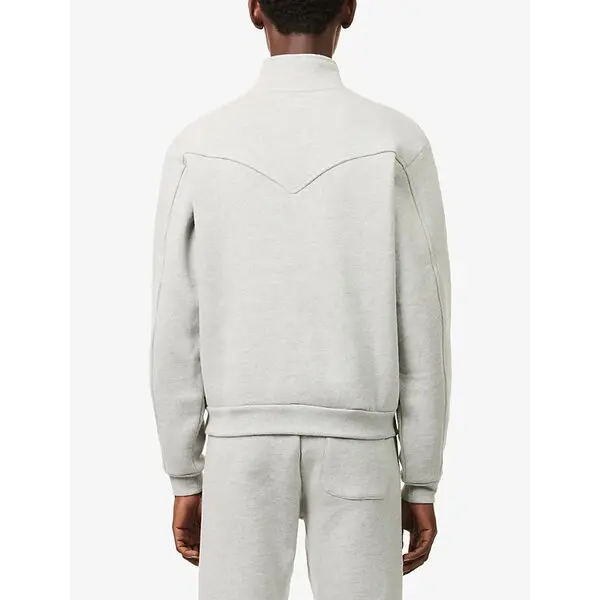 AUSTIN POST Rodeo Fleece Mock Zip Cotton Jumper