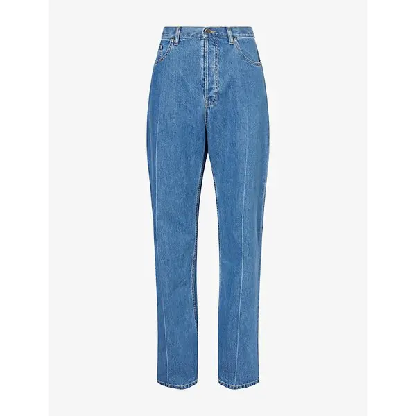 Valentino Garavani Straight-leg Washed Denim Jeans