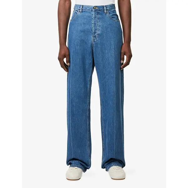 Valentino Garavani Straight-leg Washed Denim Jeans
