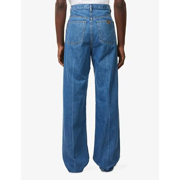 Valentino Garavani Straight-leg Washed Denim Jeans