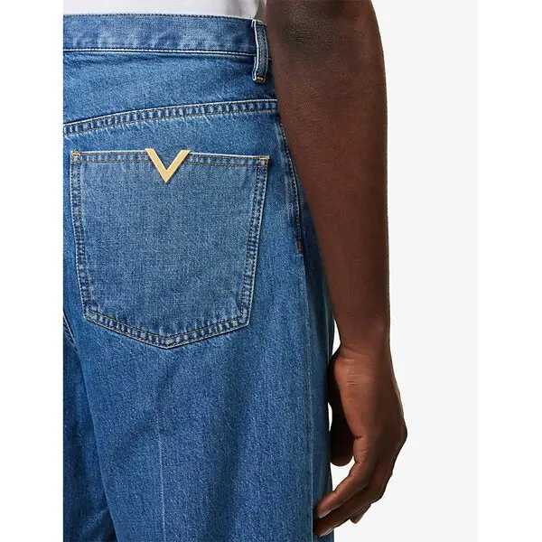 Valentino Garavani Straight-leg Washed Denim Jeans