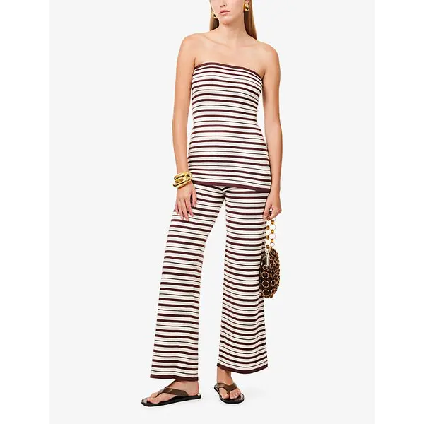 4TH & RECKLESS Thalia Striped Knit Bandeau Top