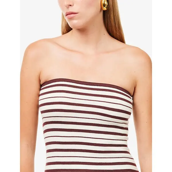 4TH & RECKLESS Thalia Striped Knit Bandeau Top