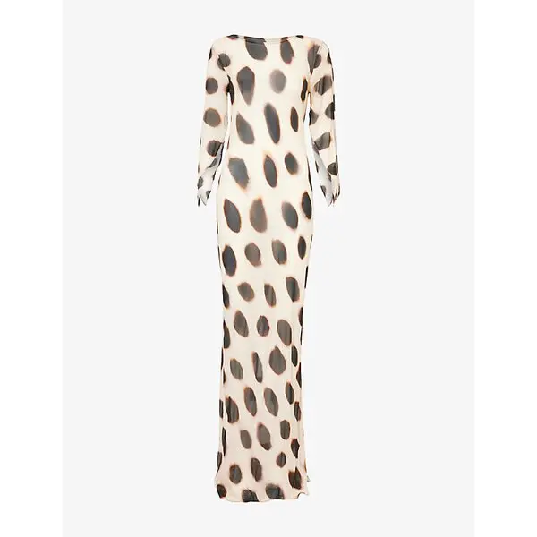 RAT AND BOA Raina Printed Crepe Maxi Dress