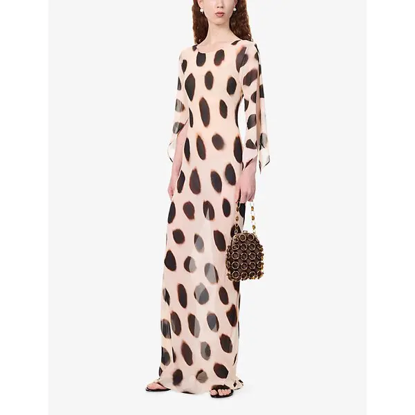 RAT AND BOA Raina Printed Crepe Maxi Dress