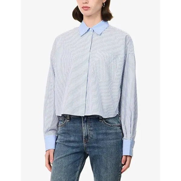 Rag & Bone Marin Multi Stripe Cotton Shirt