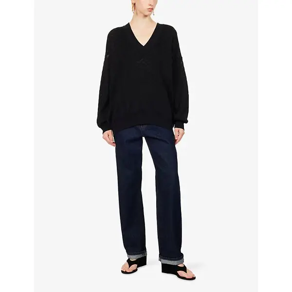 Missoni V-neck Chevron-knit Cotton-blend Jumper