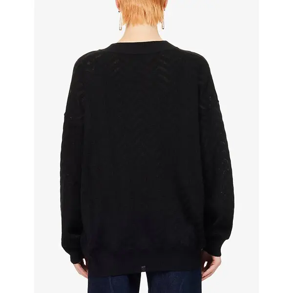 Missoni V-neck Chevron-knit Cotton-blend Jumper